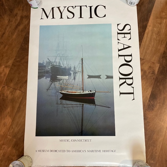 Art | Vintage Mystic Seaport Poster 198s | Poshmark